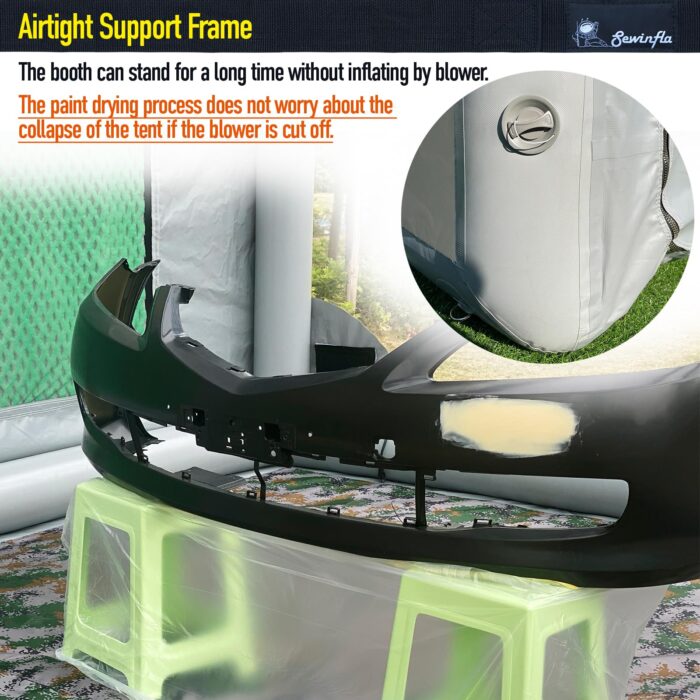 Sewinfla Airtight Waterproof Paint Booth 28x15x11FT with 2 Blowers ...